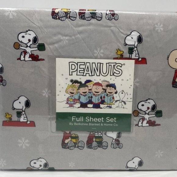 Peanuts | Bedding | Peanuts Snoopy Woodstock Christmas Gift Giving Gray ...